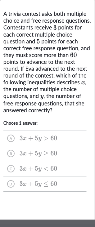 (Solved)-A trivia contest asks both multiple choice and free response (Solved)-A trivia contest asks both multiple choice and free response
